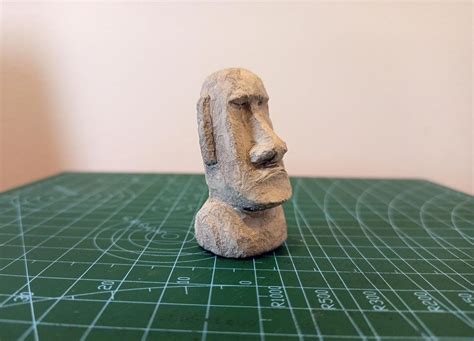 Grey Concrete Miniature Moai Statue Mini Moai Figure Easter Island
