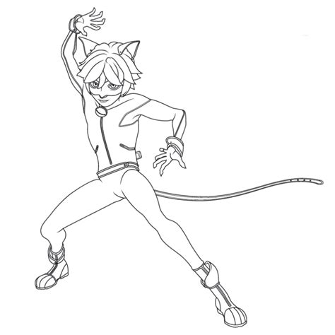 Coloring Pages And Cat Noir Miraculous Ladybug Coloring Pages