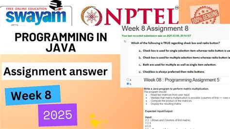 Nptel Programming In Java Week 8 Programming Assignment 8 Solutions