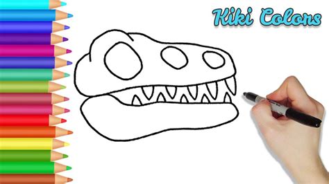 How To Draw Dinosaur Bones Step By Step