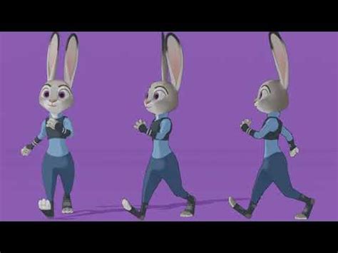 Happy Walk Cycle | Judy Hopps | #zootopia - YouTube