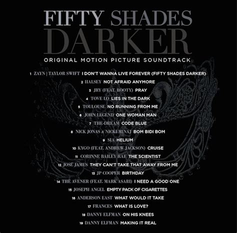 Fifty Shades Darker Soundtrack Ps Entertainment