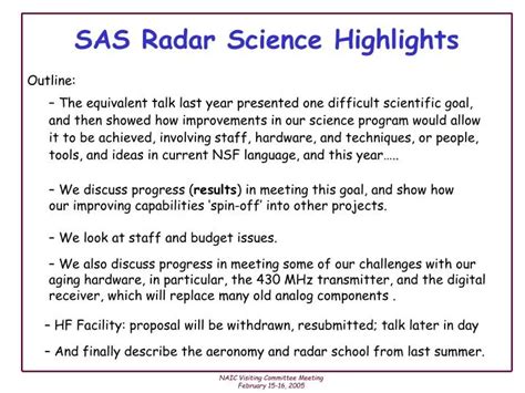 ppt sas radar science highlights powerpoint presentation free