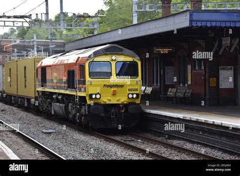 Class 66 Diesel Locomotive No 66508 Passing Through Twyford On 3rd June