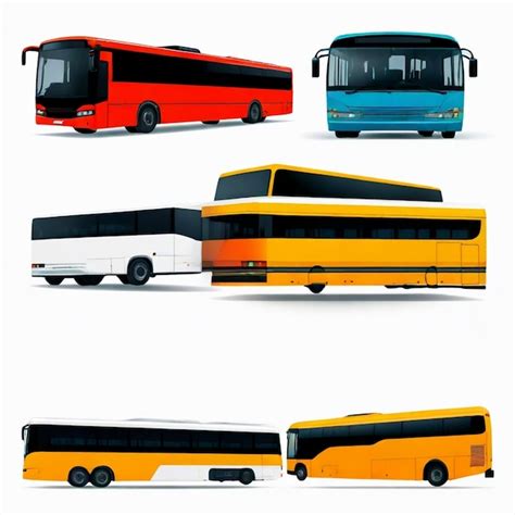 A Collection Of Different Types Of Buses Including One Called The One