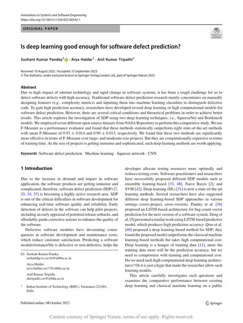 Is Deep Learning Good Enough For Software Defect Prediction Request Pdf
