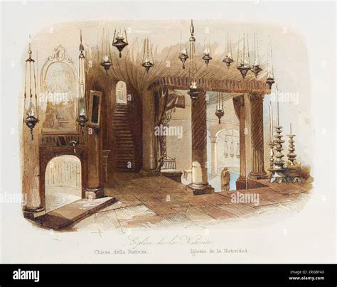 Blick In Die Geburtskirche Bethlehem Stockfotografie Alamy