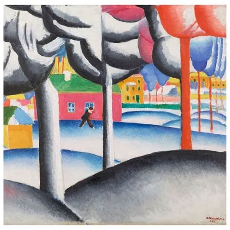 Legendarte Målning Tryck På Duk Vinterlandskap Kazimir Malevich Cm 60x60 Cdon