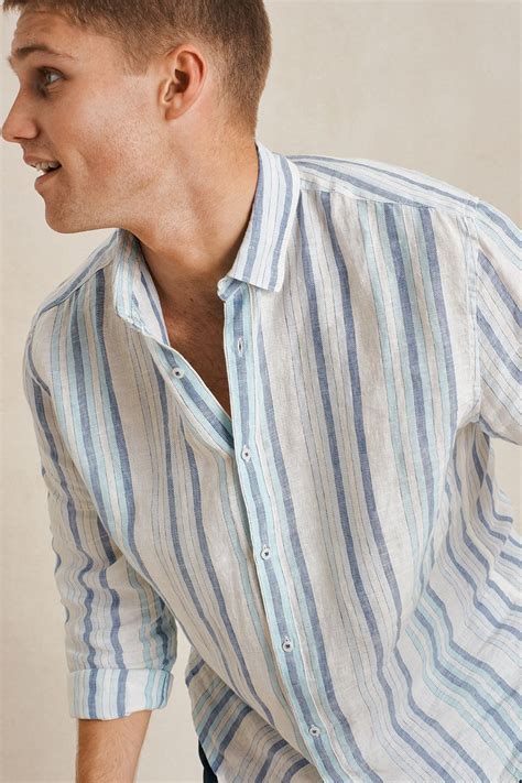 The Amalfi Ls Shirt Marine S Summer Linen Shirt Men Linen