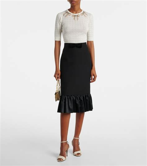 Valentino Crystal Embellished Cotton Sweater Valentino
