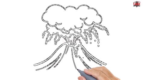 How To Draw A Easy Volcano At Phyllis Fetter Blog