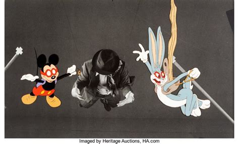 Classic Animation Production Cel Mickey Mouse And Bugs Bunny Lot 98678