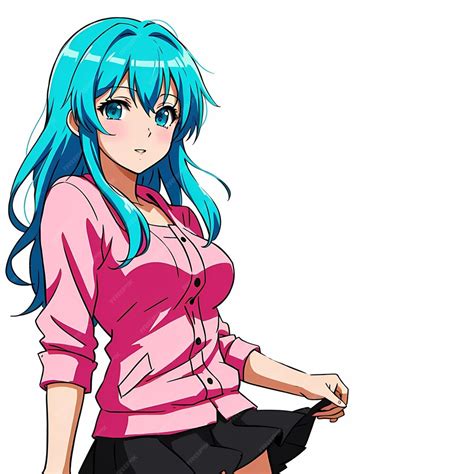 Premium Photo Beautiful Anime Girl Vibrant Color Grading