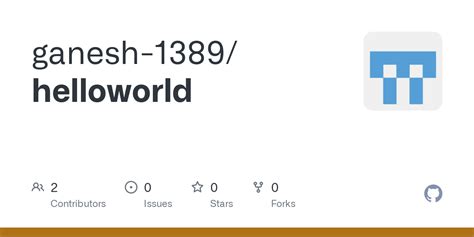 GitHub Ganesh 1389 Helloworld