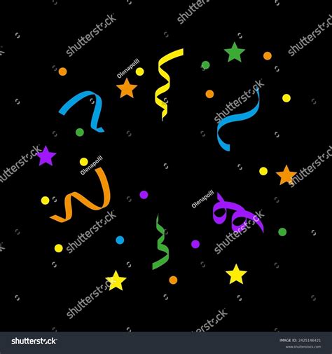 Colorful Confetti Clipart Vector Illustration Eps Stock Vector Royalty