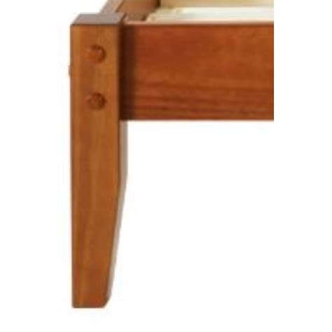 Camaflexi Queen Cherry Wood Platform Bed With Headboard In The Beds Department At