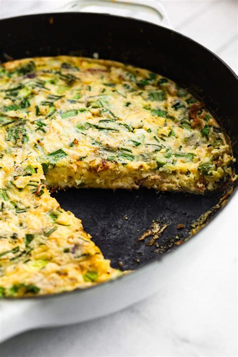 Baked Asparagus Frittata With Feta Cheese