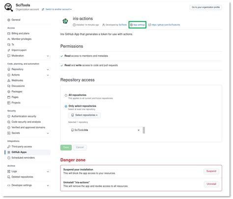 Token Github App — Iris 3140dev91 Documentation