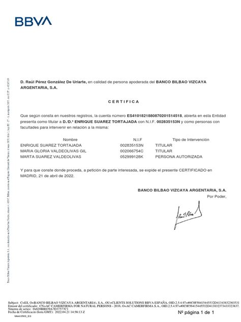Certificado Titularidad Cuen Ta Bancaria Pdf