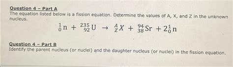 Solved Question 4 ﻿part Athe Equation Listed Below Is A
