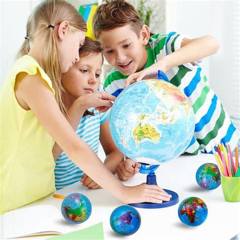 Classroom Rewards 60 Pcs Globe Stress Balls Bulk 25 Inch Earth