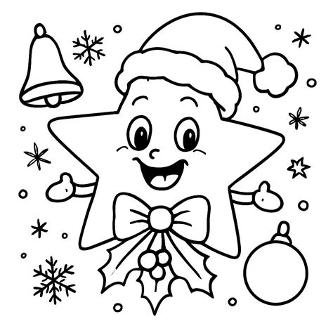 Descubre Dibujos Para Colorear De Estrella De Navidad Fácil