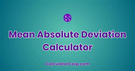 Mean Absolute Deviation Calculator