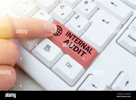 Sign Displaying Internal Audit Business Concept Evaluates The