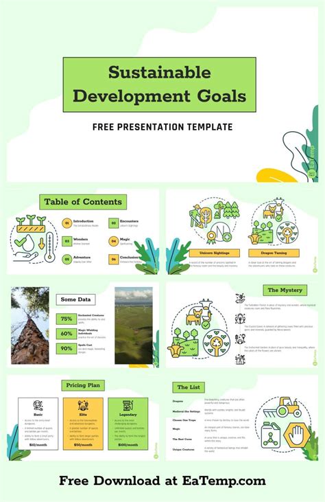 Sustainable Development Goals Ppt Presentation Template Eatemp