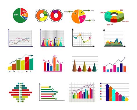 Premium Vector Statistic Diagram Chart Colorful Diagram Chart Graph