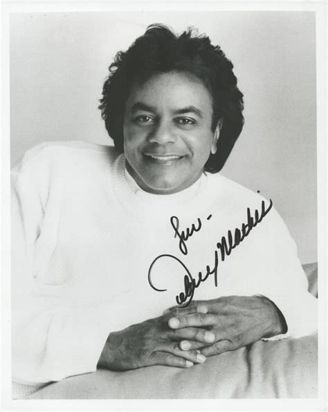Sold Price American Singer Johnny Mathis Signed 10x8 Inch Black And White Photo Signed In