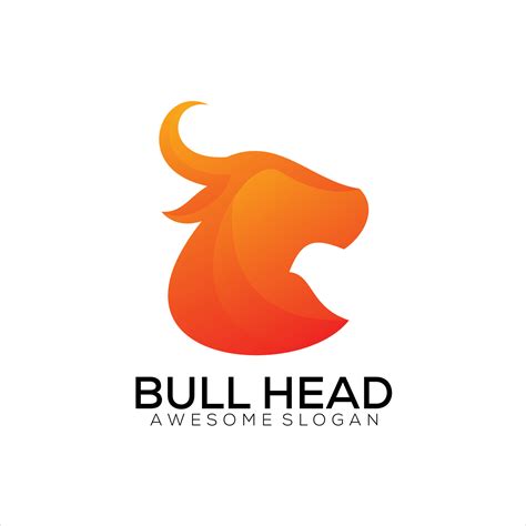 Bull Head Logo Design Gradient Colorful 24304663 Vector Art At Vecteezy