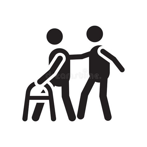 Walker Icon Vector Sign And Symbol Isolated On White Background Walker