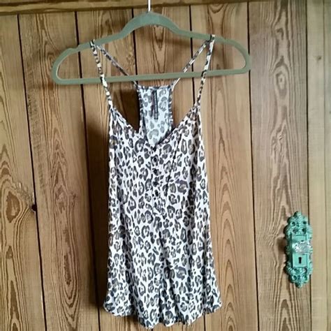 Leopard Print Racer Back Top By Victorias Secret