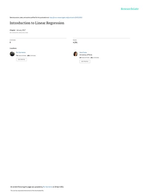 Linearregression Chapter Pdf Regression Analysis Linear Regression