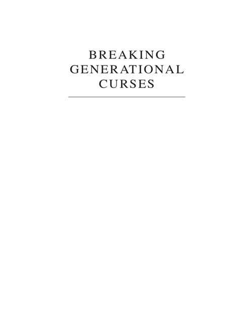 Breaking Generational Curses Marilyn Hickey Printed Version Preview Pdf