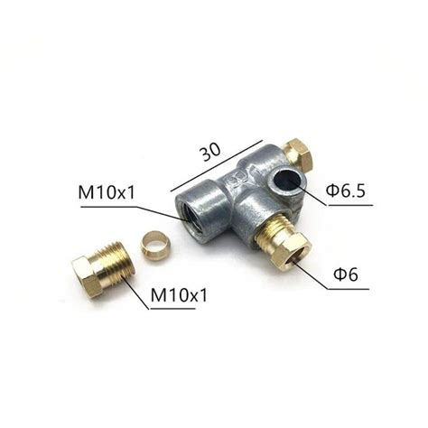 3 Way M10 Brake Line Pipe T Tee Piece With Compression Fittingshydro