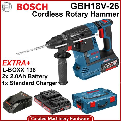 Corated Bosch Gbh18v 26 18v 3 Mode Sds Plus Rotary Hammer 1 Year
