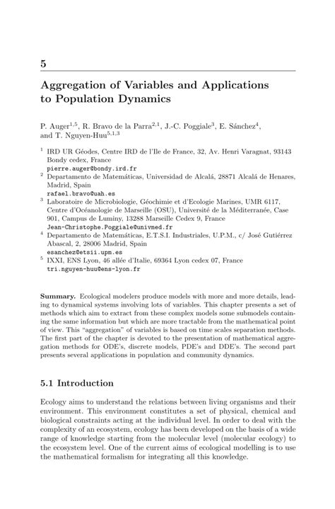 Pdf Aggregation Of Variables And Applications To Population Dynamics