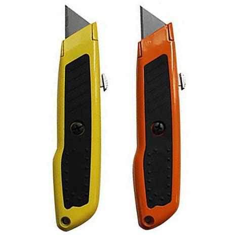 2 X Optic Utility Knife Box Cutter Super Heavy Duty Retractable Razor