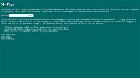 练习5 2：practice With Pseudoclasses