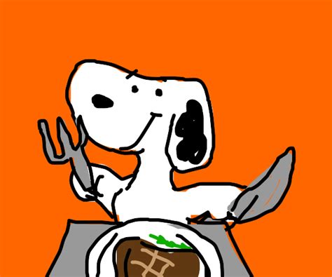 Snoopy Eats A Steak Drawception