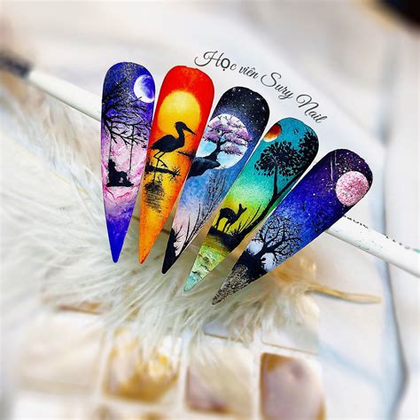 Pin By Nguyễn Thêm On Galaxy Nail Nail Art Designs Nail Art Tutorial