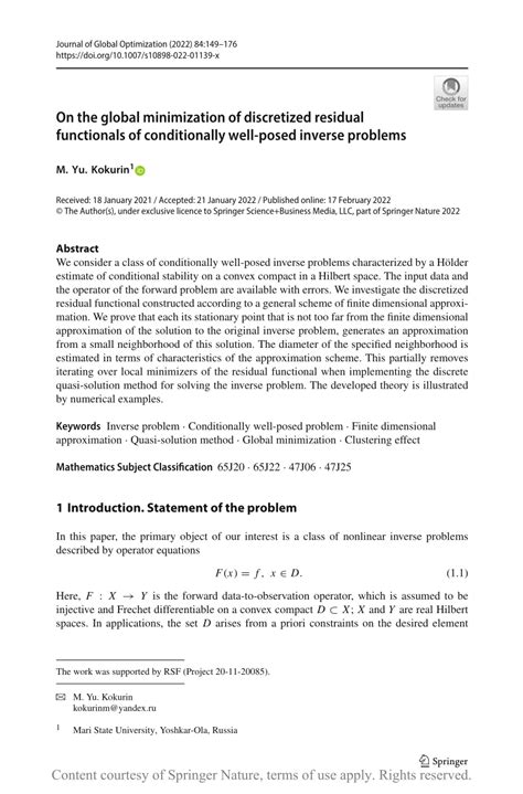 On The Global Minimization Of Discretized Residual Functionals Of