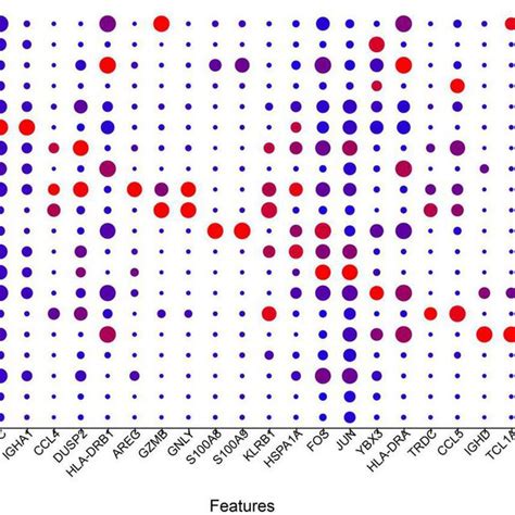Select The Two Most Significant Genes In Each Cluster To Display In The Download Scientific