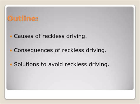 Reckless Driving Pptx