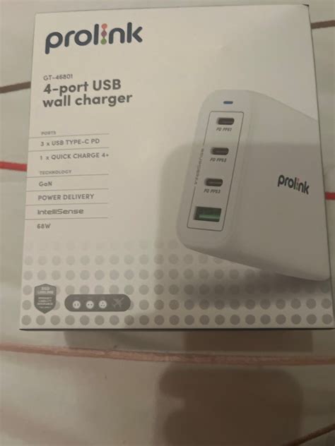 Prolink 4 Port 68w Charger Computers And Tech Parts And Accessories