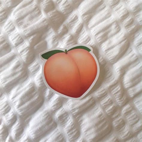 Peach Emoji Sticker Laptop Sticker Journal Sticker Pack Peachy Cute