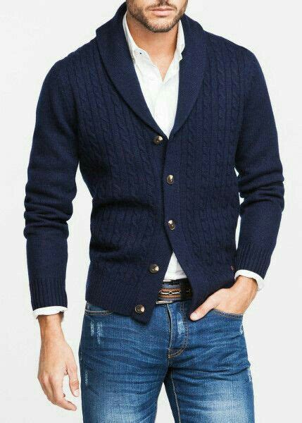 The Steve Mcqueen Blue Shawl Collar Cardigan Artofit