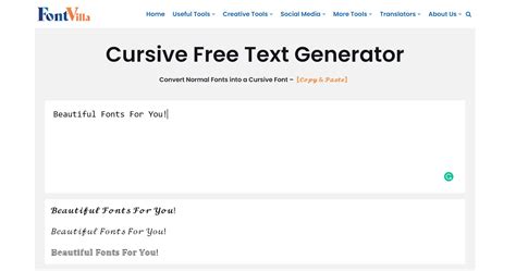 Cursive Text Generator Free 【𝓒𝓸𝓹𝔂 & 𝓟𝓪𝓼𝓽𝓮】 | FontVilla.com